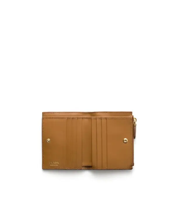Prada Small Leather Wallet - Brown