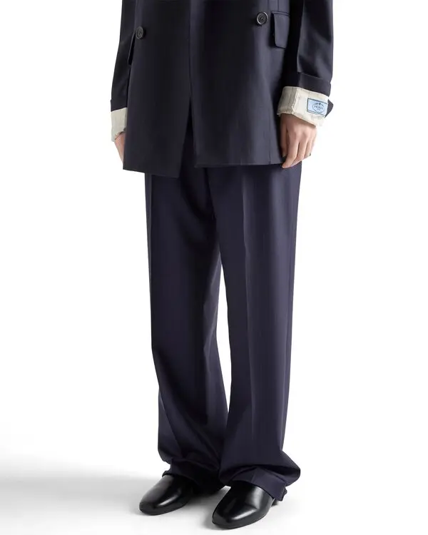 Prada Wool Pinstripe Trousers