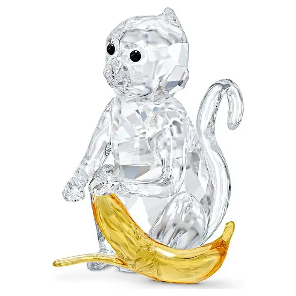 SWAROVSKI Rare Encounters Monkey With Banana - White