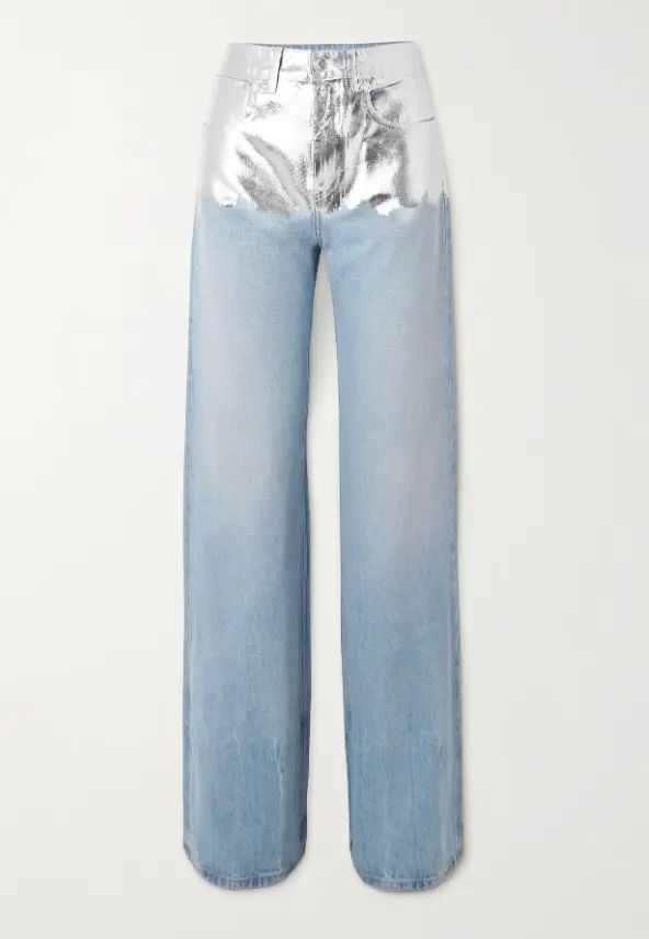 Rabanne Metallic Coated Jeans