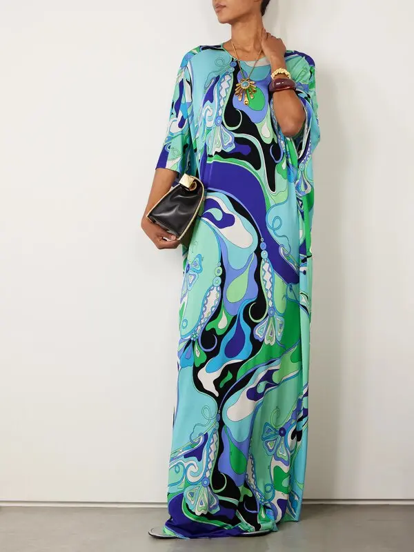 Emilio Pucci Printed Jersey Kaftan