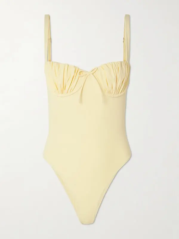 Faithfull The Brand Dinard Gathered Recycled Swimsuit