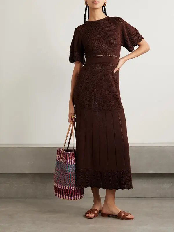 ERES Imaginaire Pointelle-knit Maxi Dress