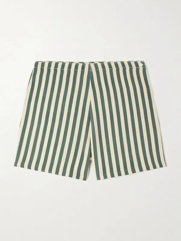 BODE Soda Striped Silk Shorts
