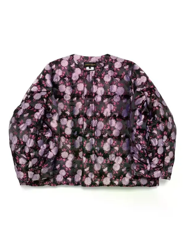 Comme Des Garçons Floral Detail Puffer Jacket