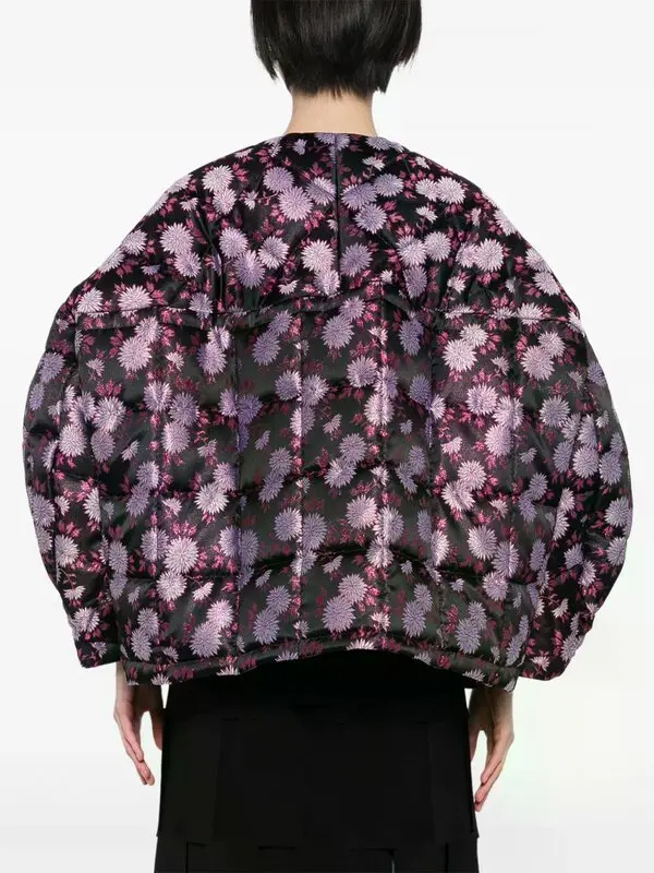 Comme Des Garçons Floral Detail Puffer Jacket