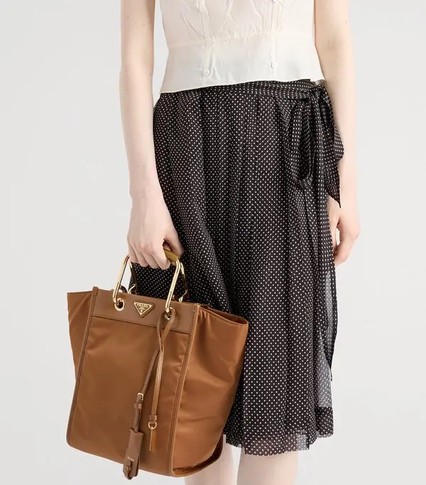 Prada Silk Chiffon Wrap Midi Skirt