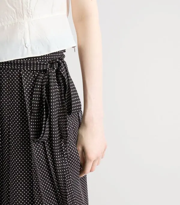Prada Silk Chiffon Wrap Midi Skirt