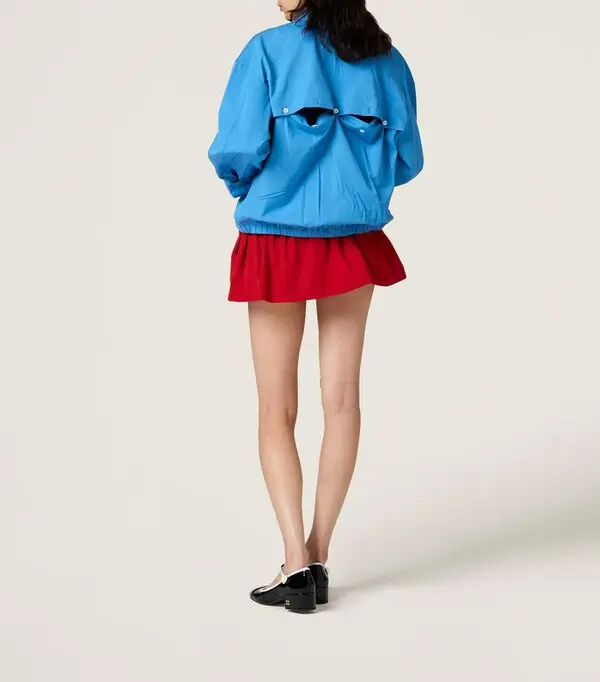 Miu Miu Cotton Poplin Mini Skirt - Red