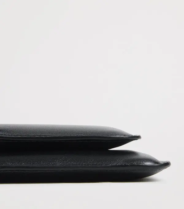 Comme Des Garçons Medium Leather Logo Wallet - Black