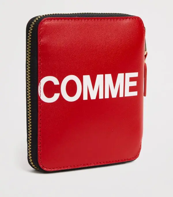 Comme Des Garçons Extra Large Logo Zipped Wallet