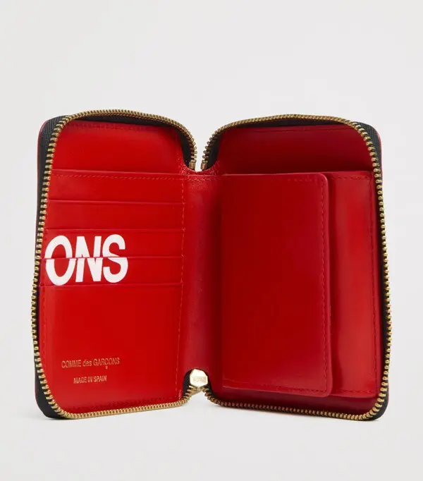 Comme Des Garçons Extra Large Logo Zipped Wallet