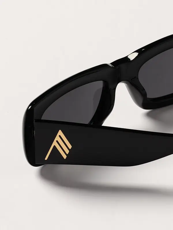 Attico Rectangle Frame Sunglasses - Black