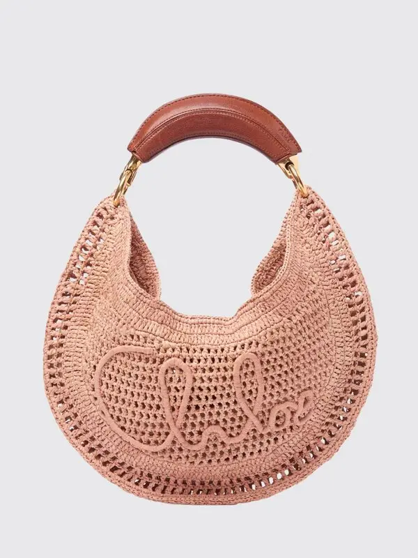 Chloé Crochet Shoulder Bag - Nude