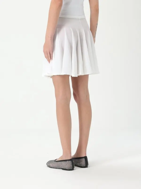 Alaïa Pleated Mini Skirt - White