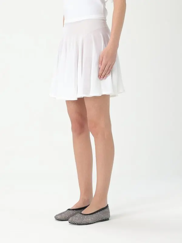 Alaïa Pleated Mini Skirt - White