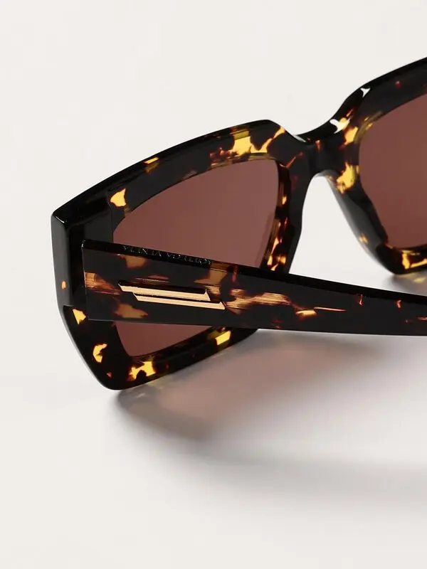 Bottega Veneta Rectangular Frame Sunglasses - Brown
