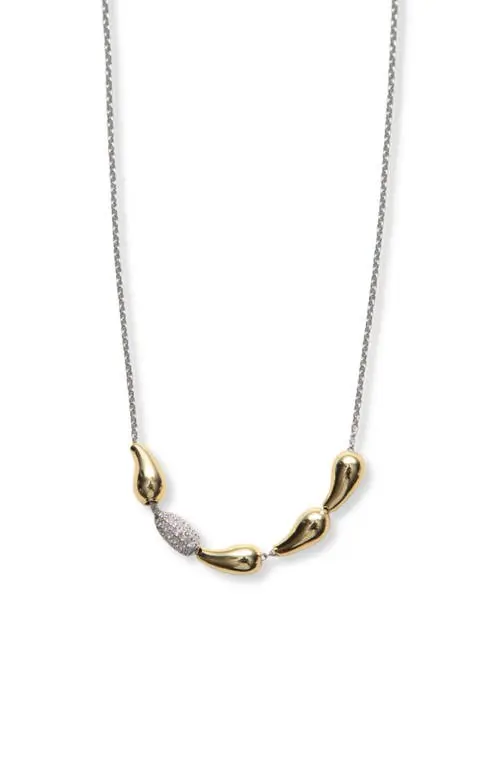 Argento Vivo Pavé Necklace - Gold/ Silver