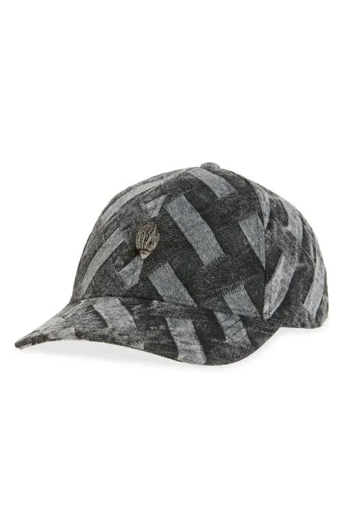 Kurt Geiger Woven Denim Baseball Cap - Washed Black