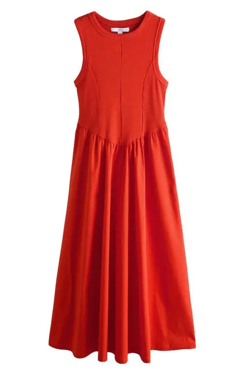 NEXT Cotton Blend Sleeveless Midi Dress