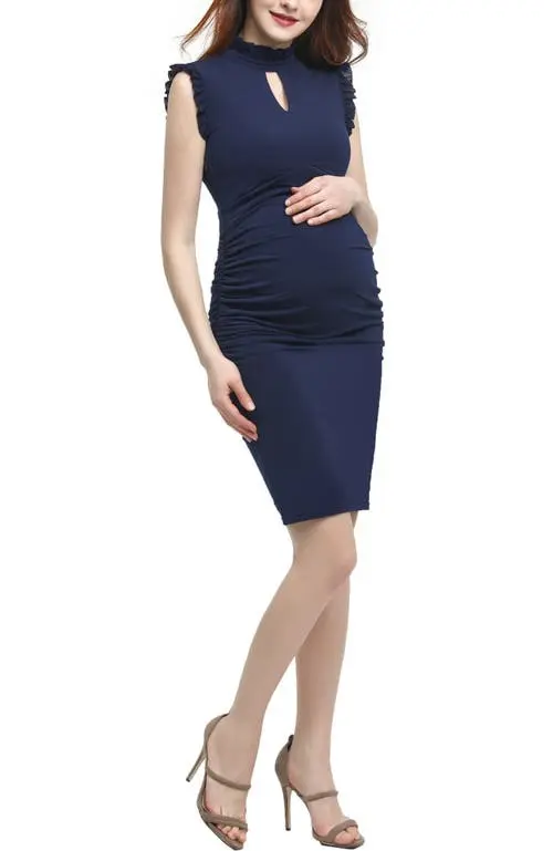 KIMI + KAI Madeline Maternity Sheath Dress - Navy