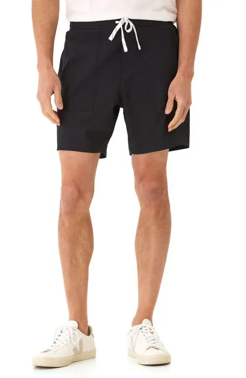 THREADS 4 THOUGHT Flat Front Stretch Drawstring Shorts - Black
