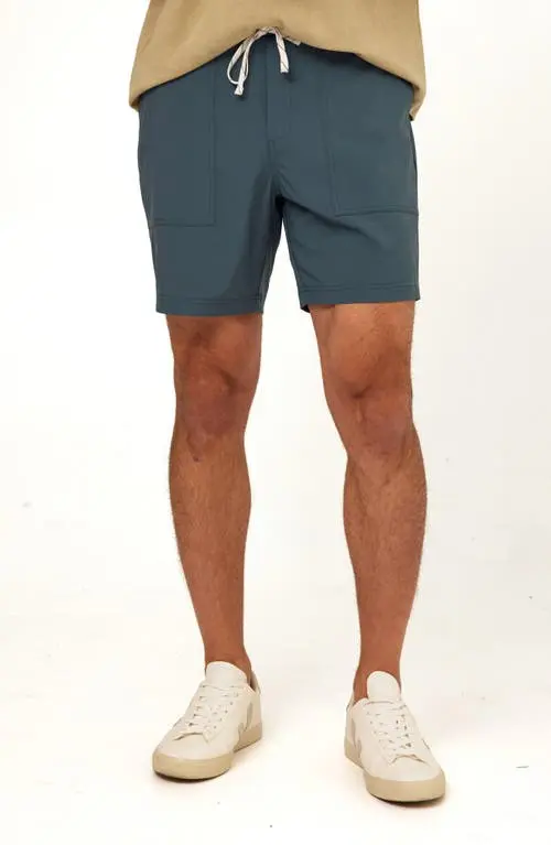 THREADS 4 THOUGHT Flat Front Stretch Drawstring Shorts - Peacock