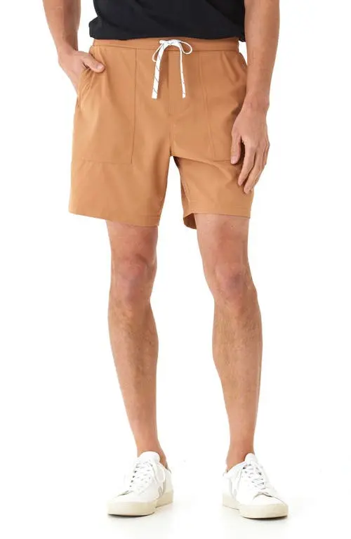 THREADS 4 THOUGHT Flat Front Stretch Drawstring Shorts - Sandbar