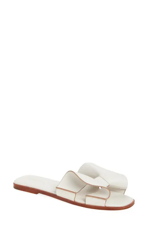 CECILIA NEW YORK Wendy Leather Slide Sandal - Alabaster