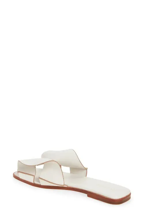 CECILIA NEW YORK Wendy Leather Slide Sandal - Alabaster