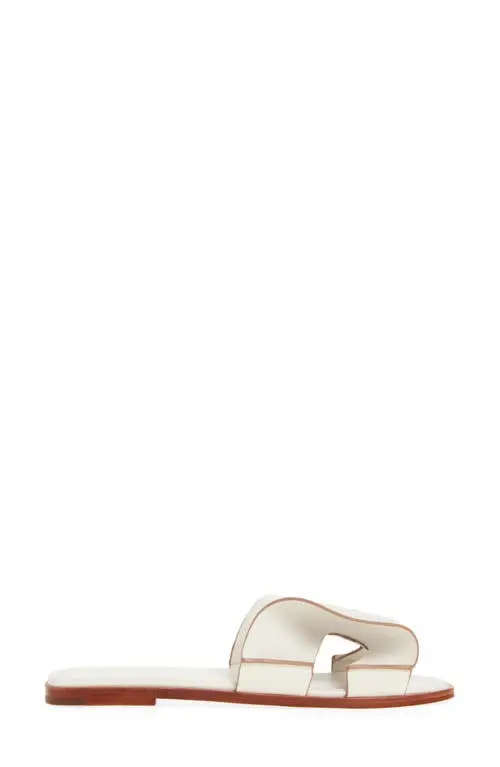 CECILIA NEW YORK Wendy Leather Slide Sandal - Alabaster