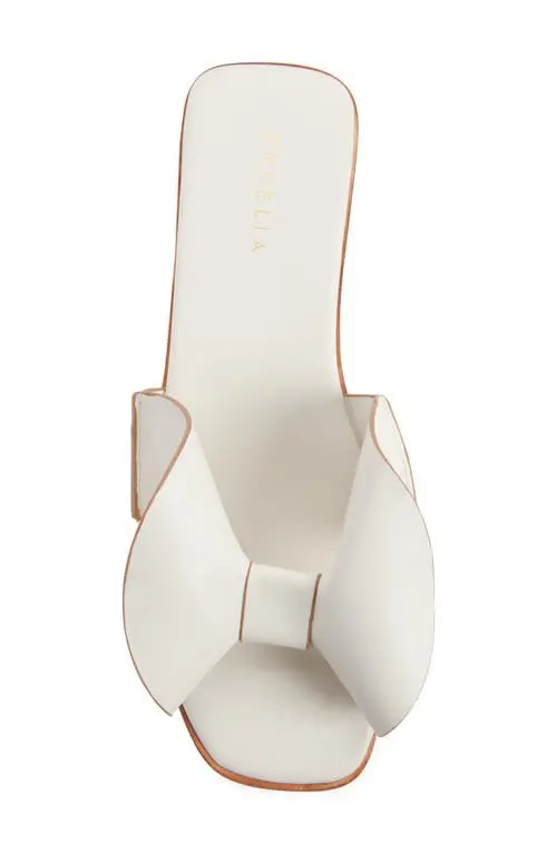 CECILIA NEW YORK Wendy Leather Slide Sandal - Alabaster