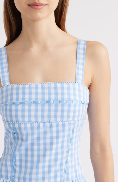 moon river brown gingham dress Mini Kaitlyn Dress in Chocolate Gingham – Ivy City Co main image 0