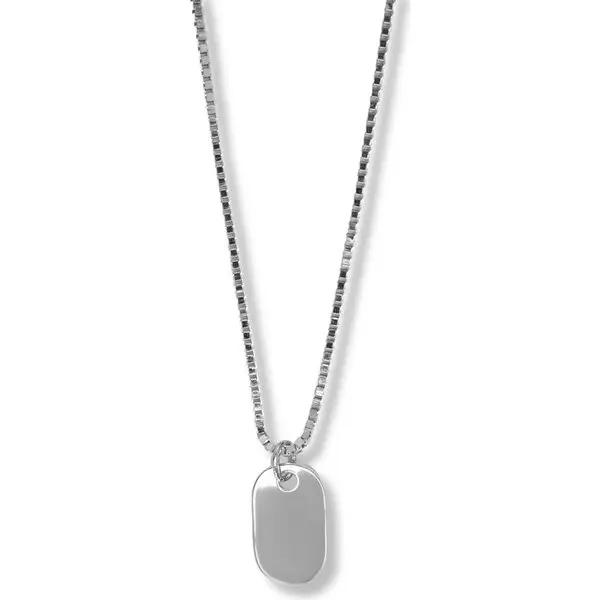 Argento Vivo Tag Pendant Necklace - Silver