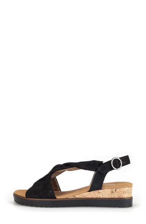 Gabor 42.751 Wedge Sandal - Black