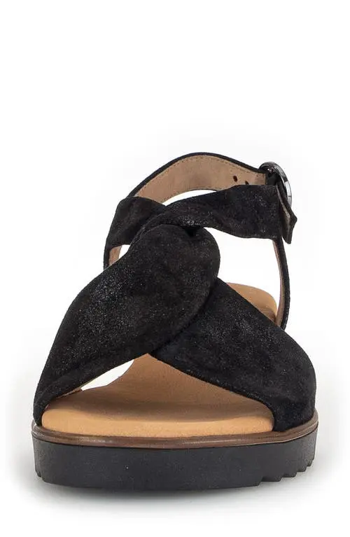 Gabor 42.751 Wedge Sandal - Black