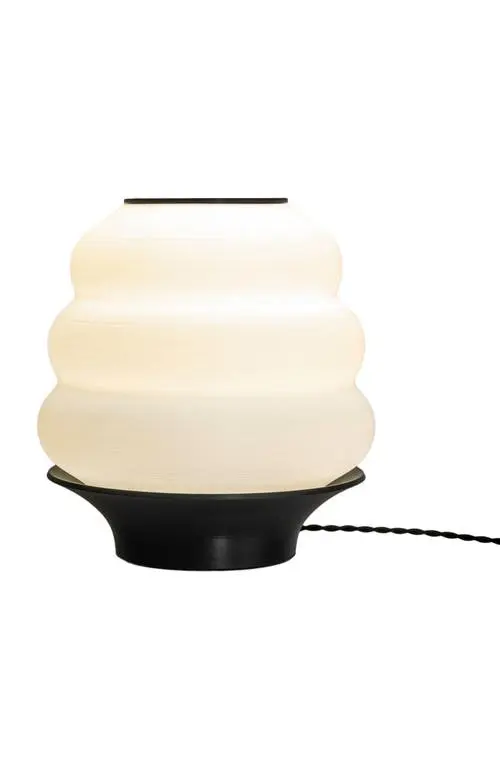 JONATHAN Y Honey Pot 12" Minimalist Classic Plant-based Pla 3d Printed Dimmable Led Table Lamp - White/black