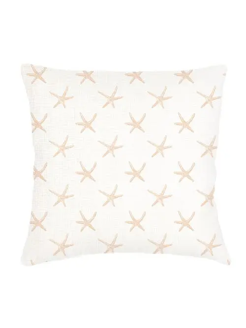 Anaya Starfish Linen Euro Pillow With Down Alternative Insert - Beige