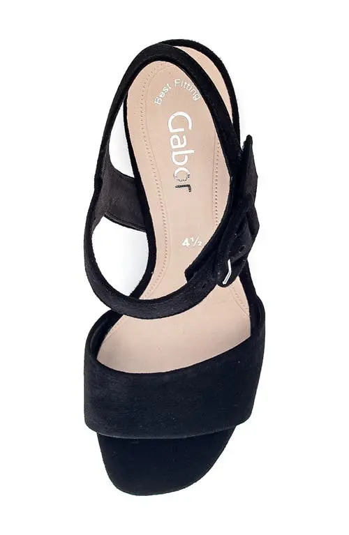 Gabor Block Heel Sandal - Black