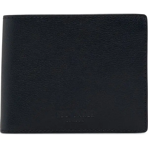 Ted Baker London Brockwell Pebbled Leather Bifold Wallet - Navy