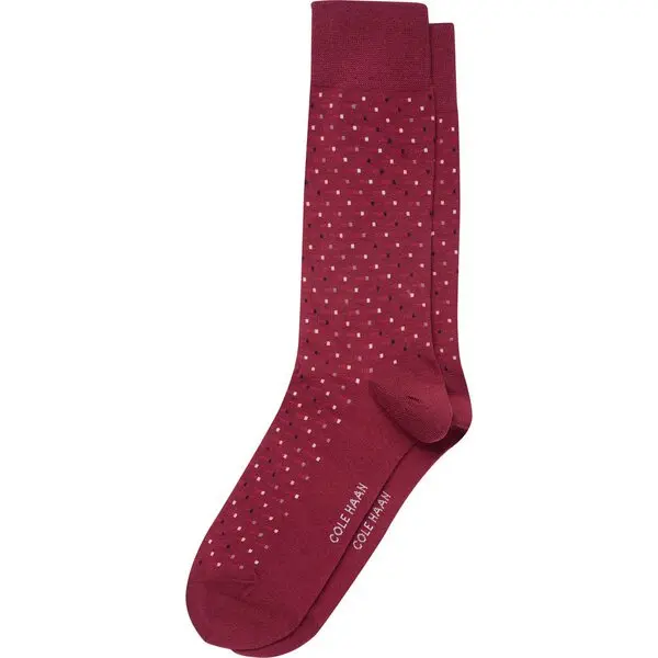 Cole Haan Patterned Dress Socks - Wine Assorted