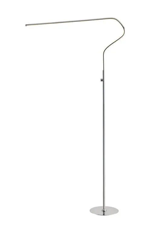 JONATHAN Y Julian 65.25" Integrated Led Metal Floor Lamp - Chrome