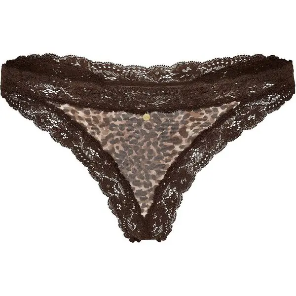 ADORE ME Akari Thong Panties - Animal Brown