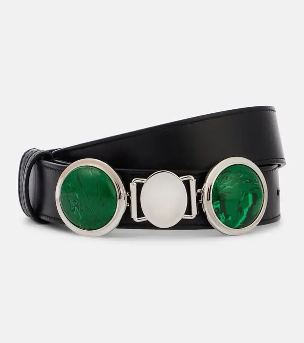Gabriela Hearst Grange Malachite Leather Belt - Green