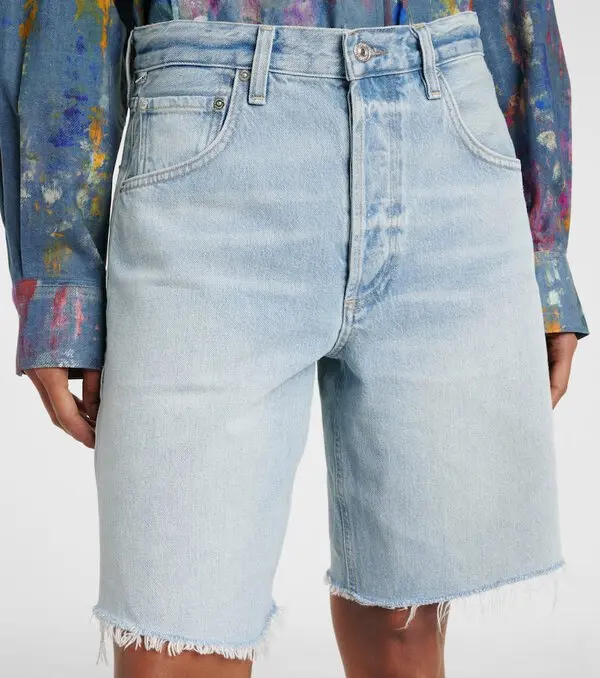Citizens Of Humanity Ayla Mid-rise Denim Shorts - Blue