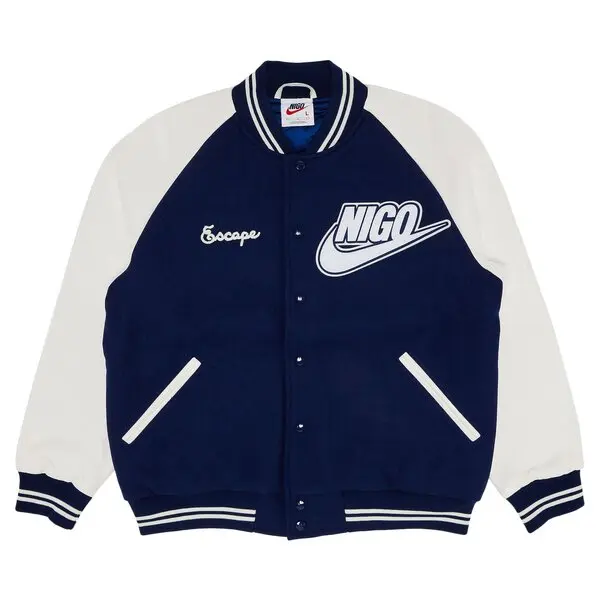 Nike X Nigo Nrg Varsity Jacket - Blue | Editorialist