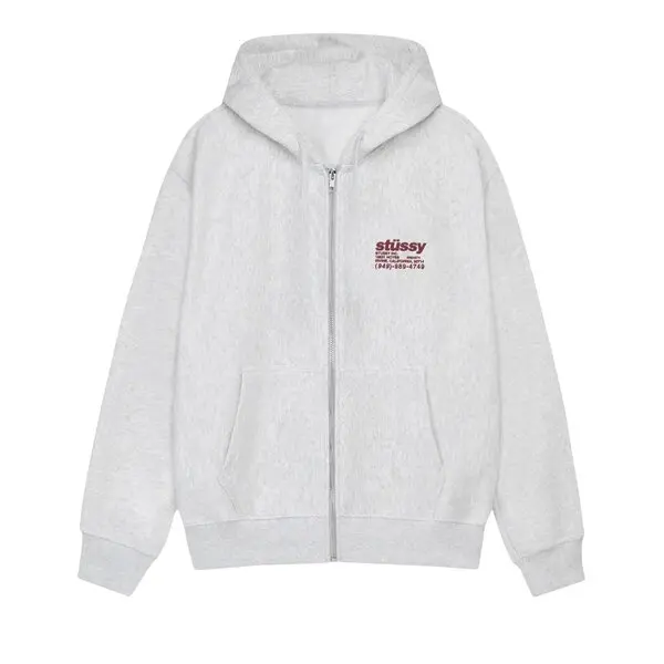 StÜssy Dna Zip Up Hoodie - Grey
