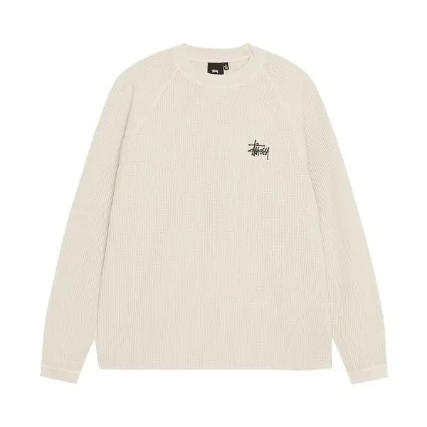 StÜssy Raglan Thermal Long-sleeve Crew 'bone - Cream