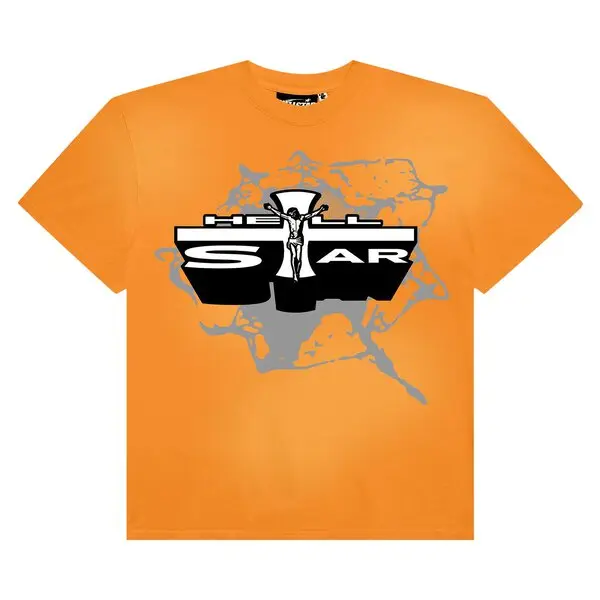 HELLSTAR Jesus T-shirt - Orange