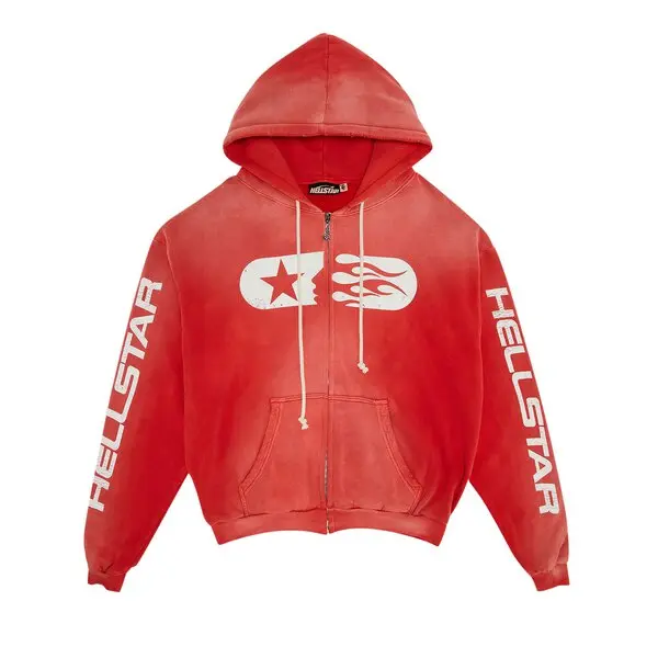 HELLSTAR Studios Zip Hoodie - Red